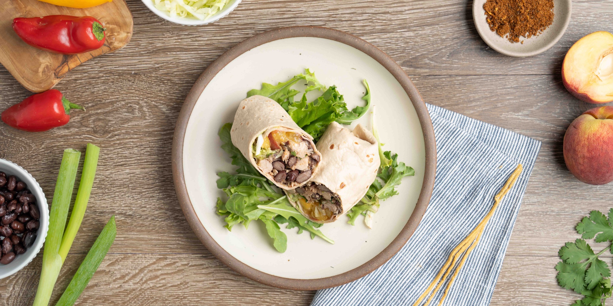 Jerk Jackfruit & Black Bean Wraps - Yuka