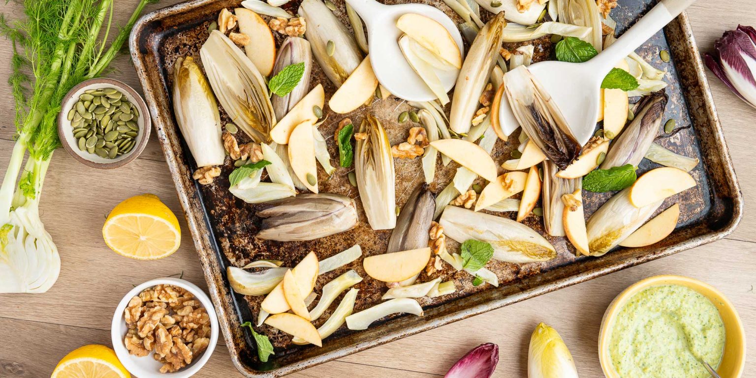 Roasted Endive Salad with Green Goddess Dressing - Yuka
